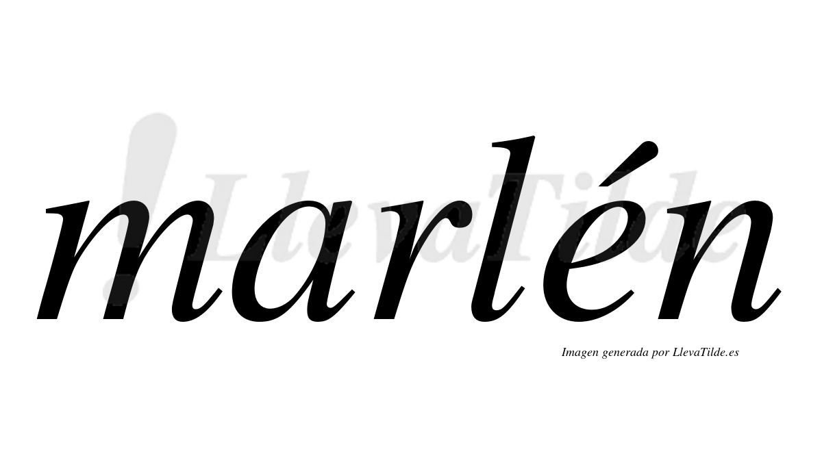¿Lleva tilde marlén? | LlevaTilde.es