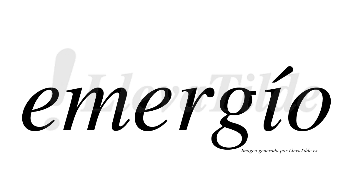 ¿Lleva tilde emergío? | LlevaTilde.es
