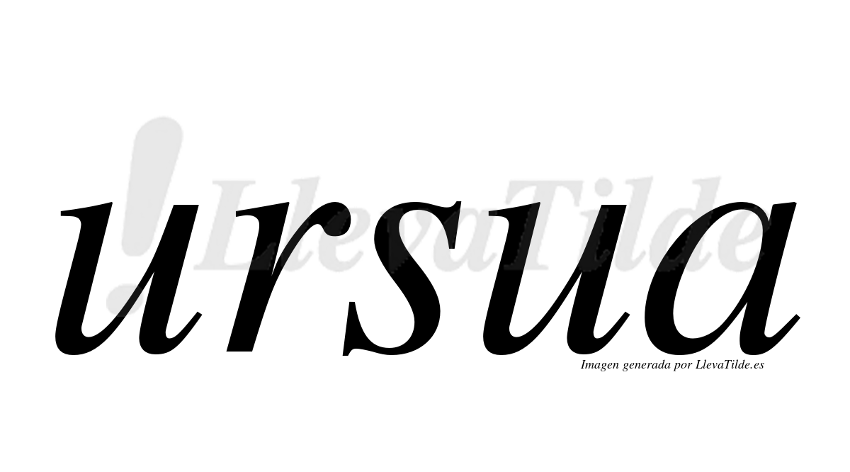 ¿Lleva tilde ursua? | LlevaTilde.es