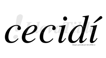 ¿Lleva tilde cecidí? | LlevaTilde.es