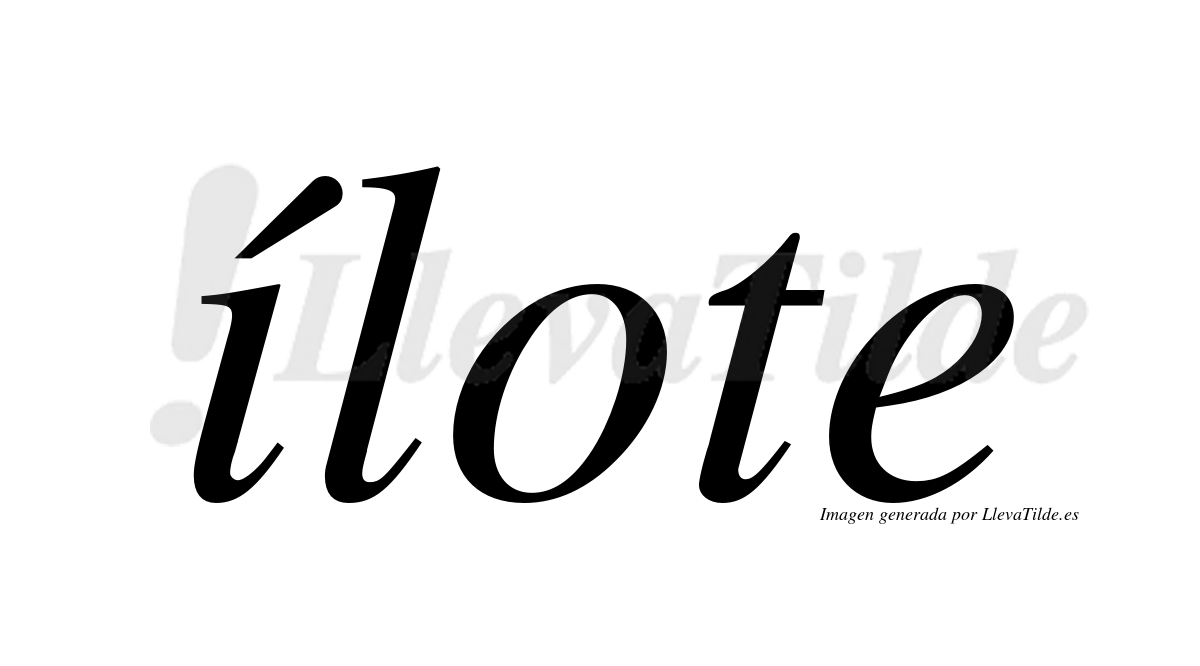 ¿Lleva tilde ílote? | LlevaTilde.es