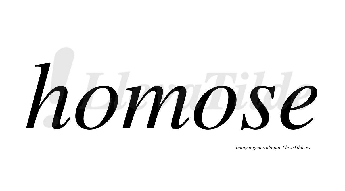 ¿Lleva tilde homose? | LlevaTilde.es