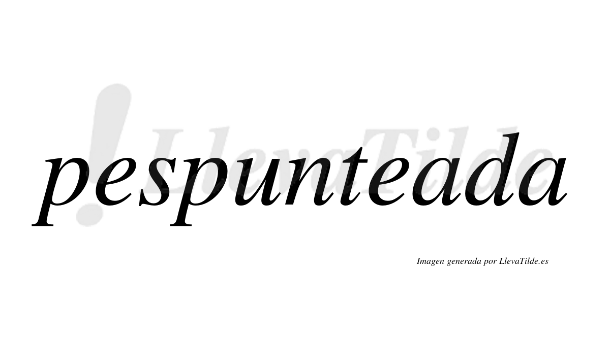 ¿Lleva tilde pespunteada? | LlevaTilde.es