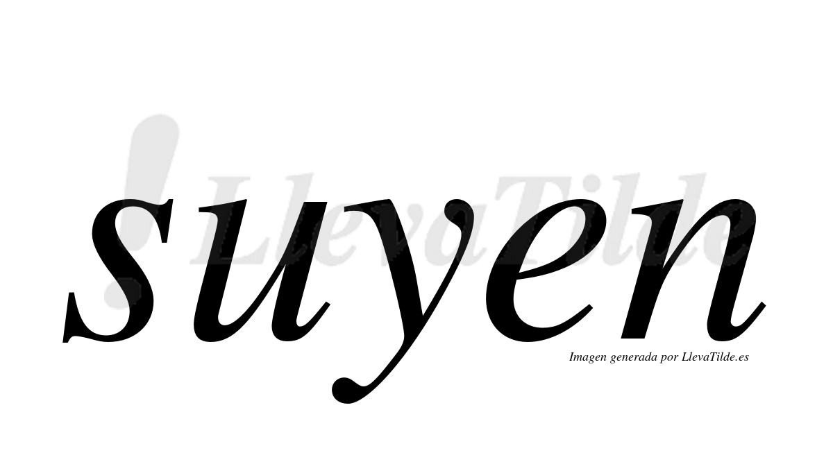 ¿Lleva tilde suyen? | LlevaTilde.es