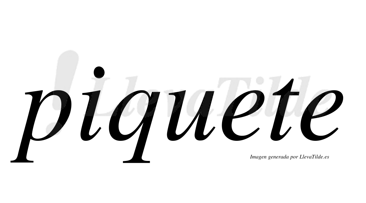 ¿Lleva tilde piquete? | LlevaTilde.es