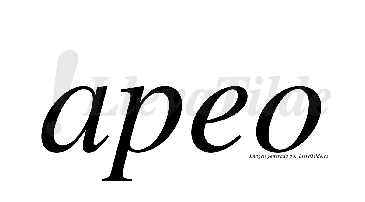¿Lleva tilde apeo? | LlevaTilde.es