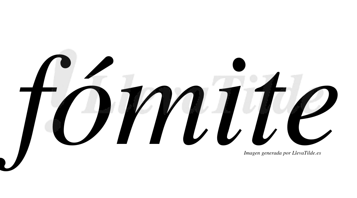 ¿Lleva tilde fómite? | LlevaTilde.es