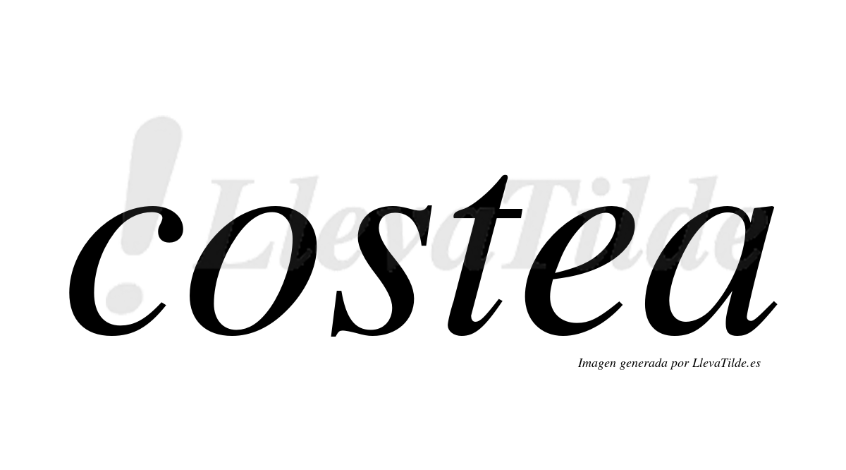 ¿Lleva tilde costea? | LlevaTilde.es