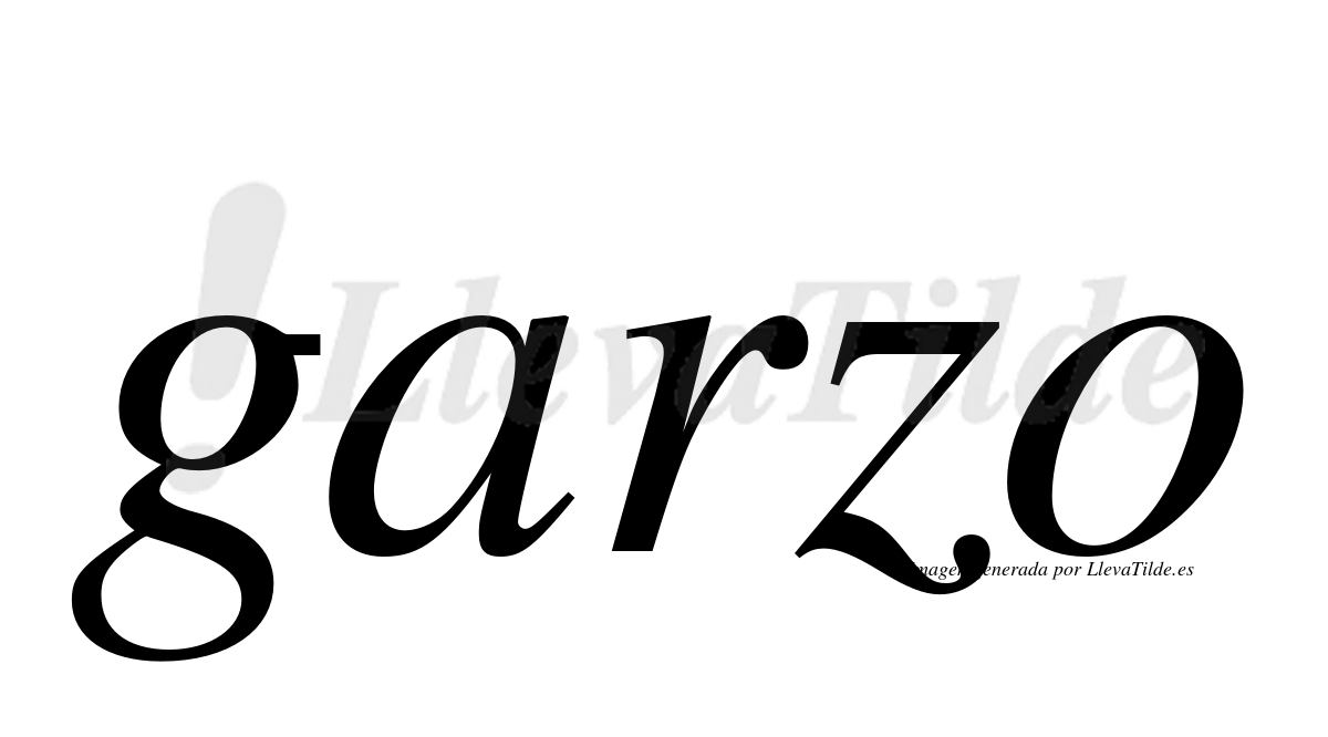 ¿Lleva tilde garzo? | LlevaTilde.es
