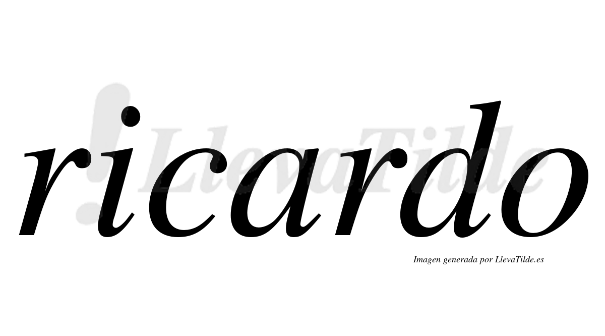 ¿Lleva tilde ricardo? | LlevaTilde.es