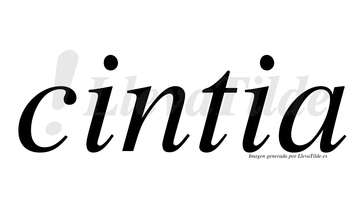 ¿Lleva tilde cintia? | LlevaTilde.es