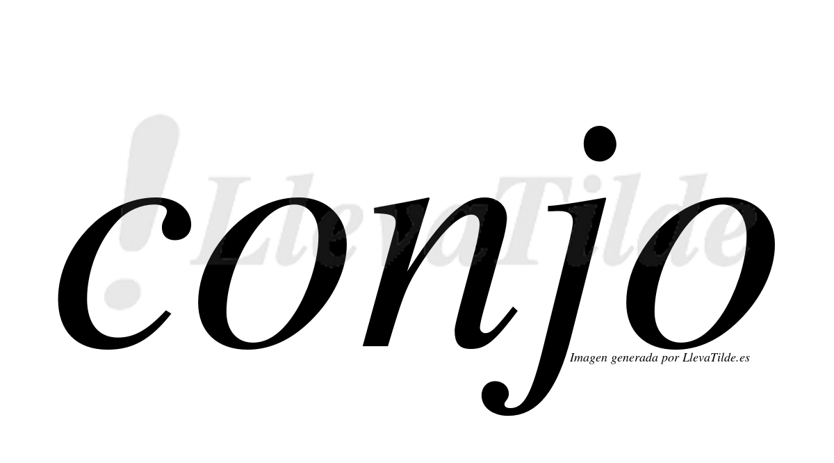 ¿Lleva tilde conjo? | LlevaTilde.es