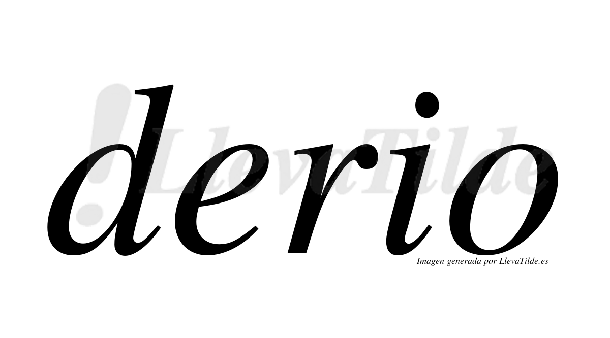 ¿Lleva tilde derio? | LlevaTilde.es