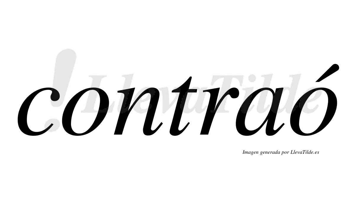 ¿Lleva tilde contraó? | LlevaTilde.es