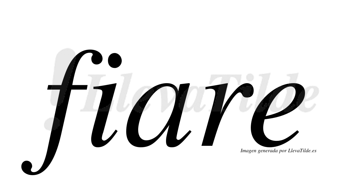 ¿Lleva tilde fiare? | LlevaTilde.es