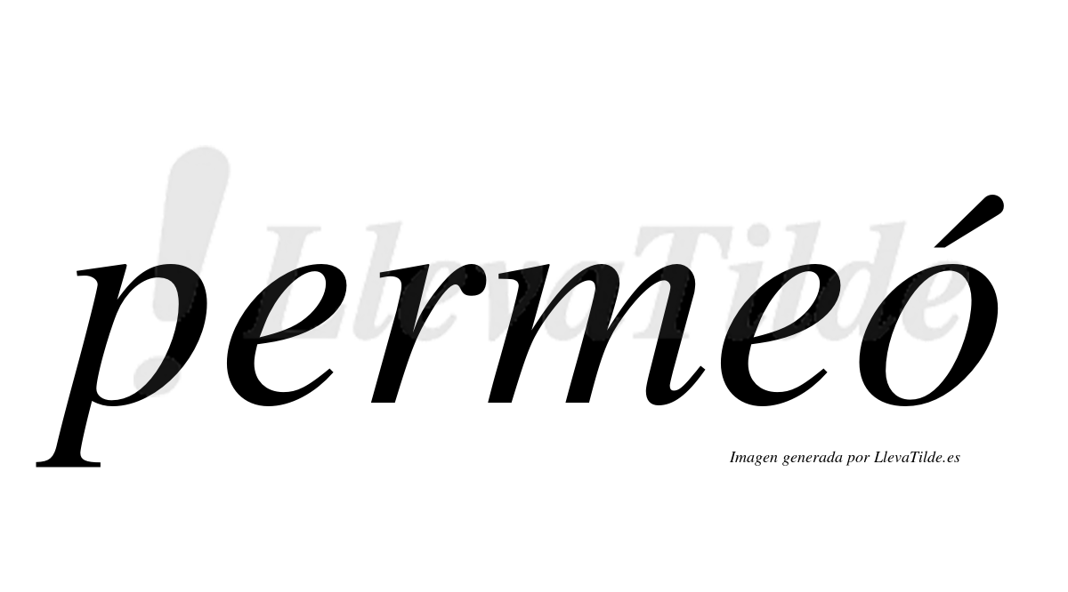 ¿Lleva tilde permeó? | LlevaTilde.es