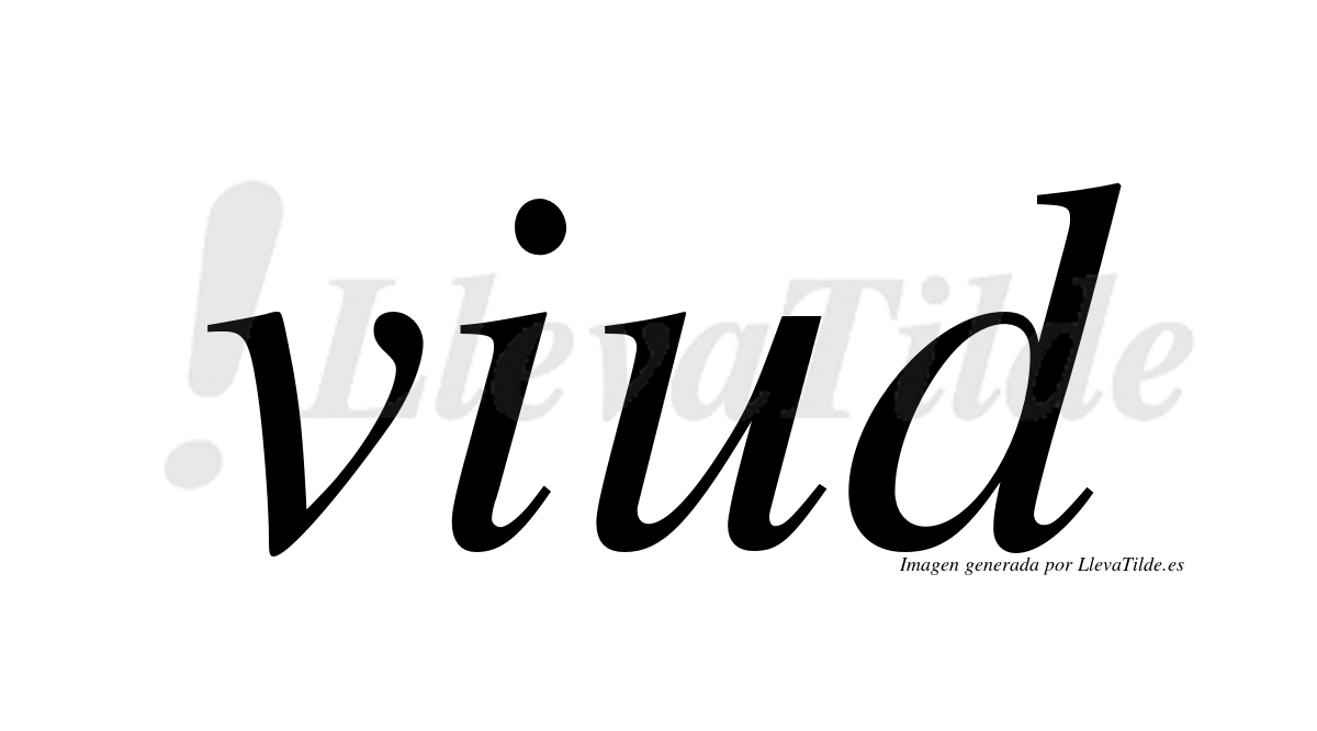 ¿Lleva tilde viud? | LlevaTilde.es