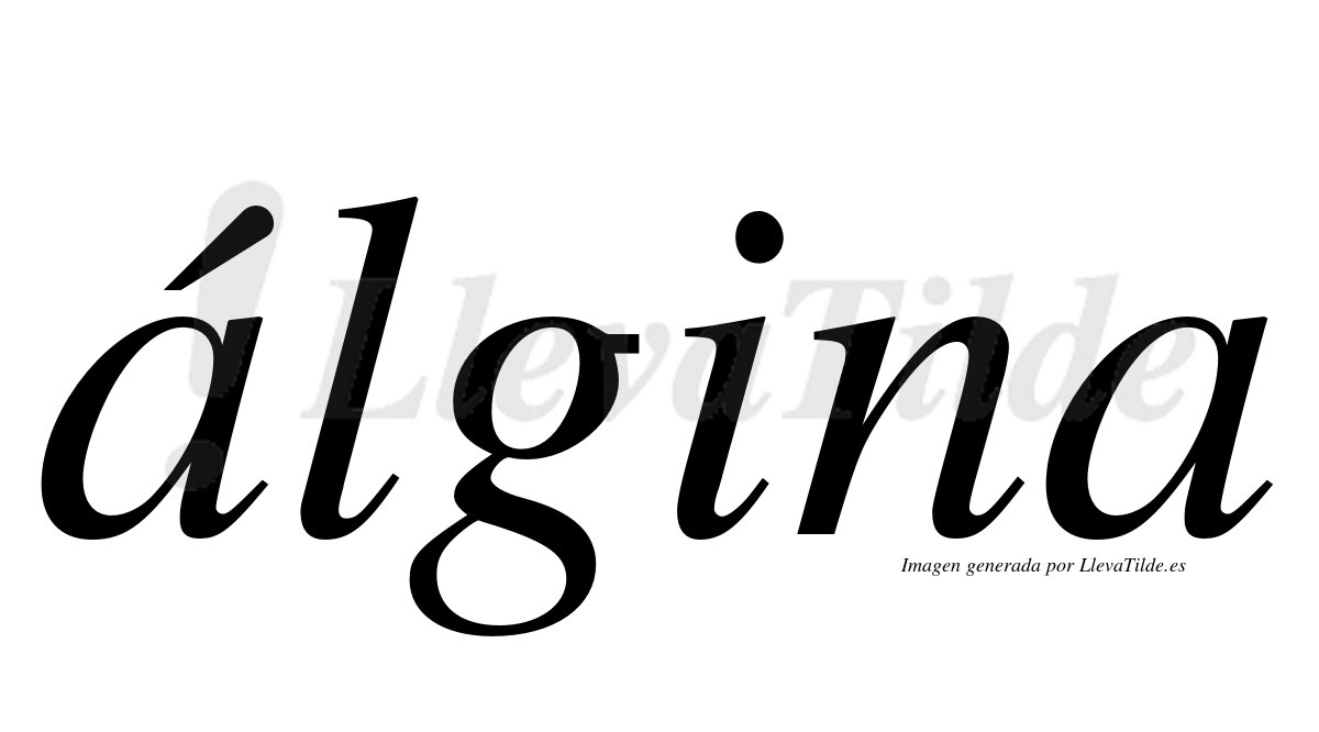 ¿Lleva tilde álgina? | LlevaTilde.es