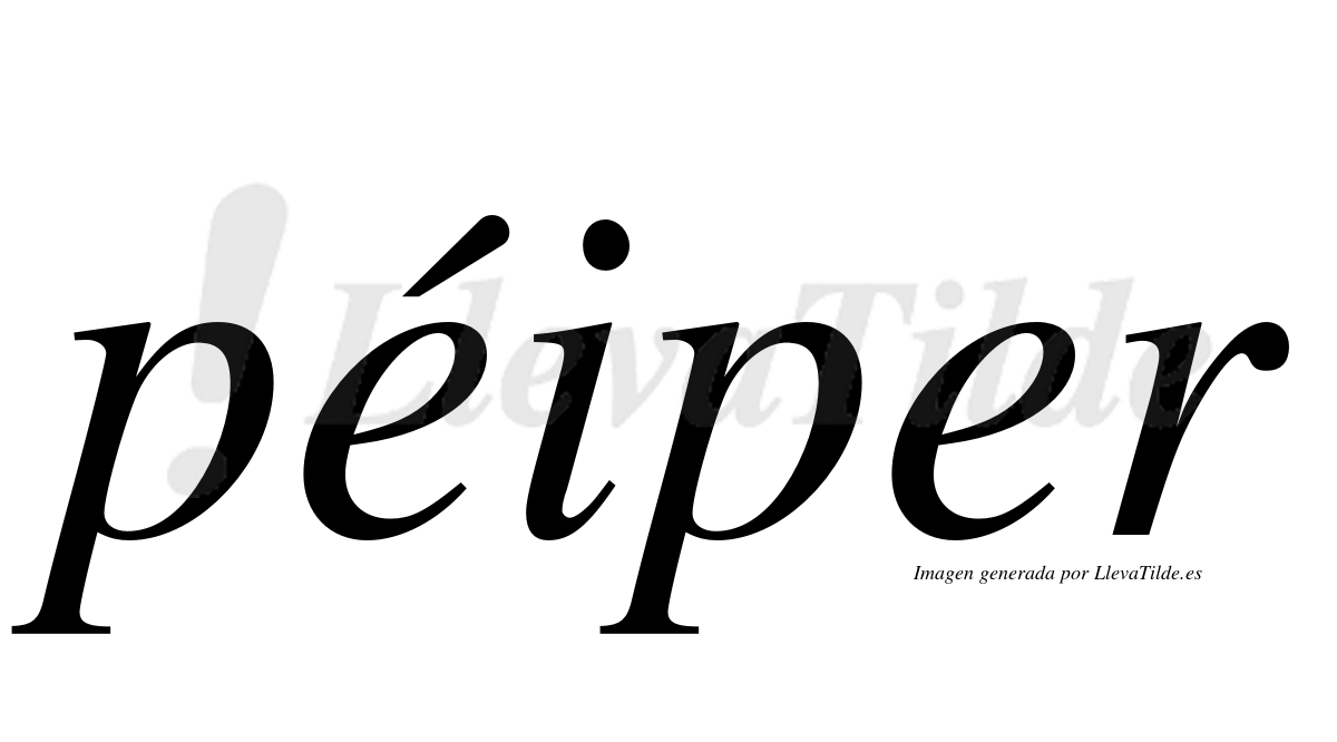 ¿Lleva tilde péiper? | LlevaTilde.es