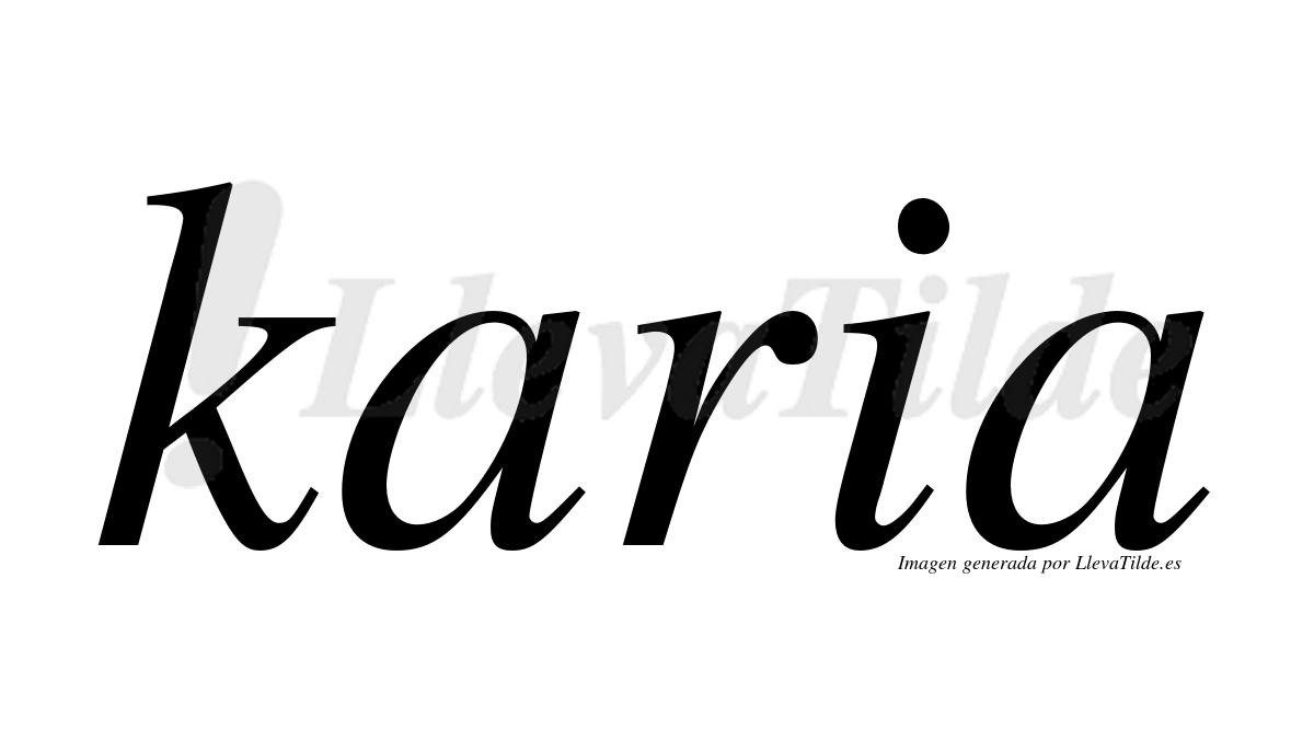 ¿Lleva tilde karia? | LlevaTilde.es