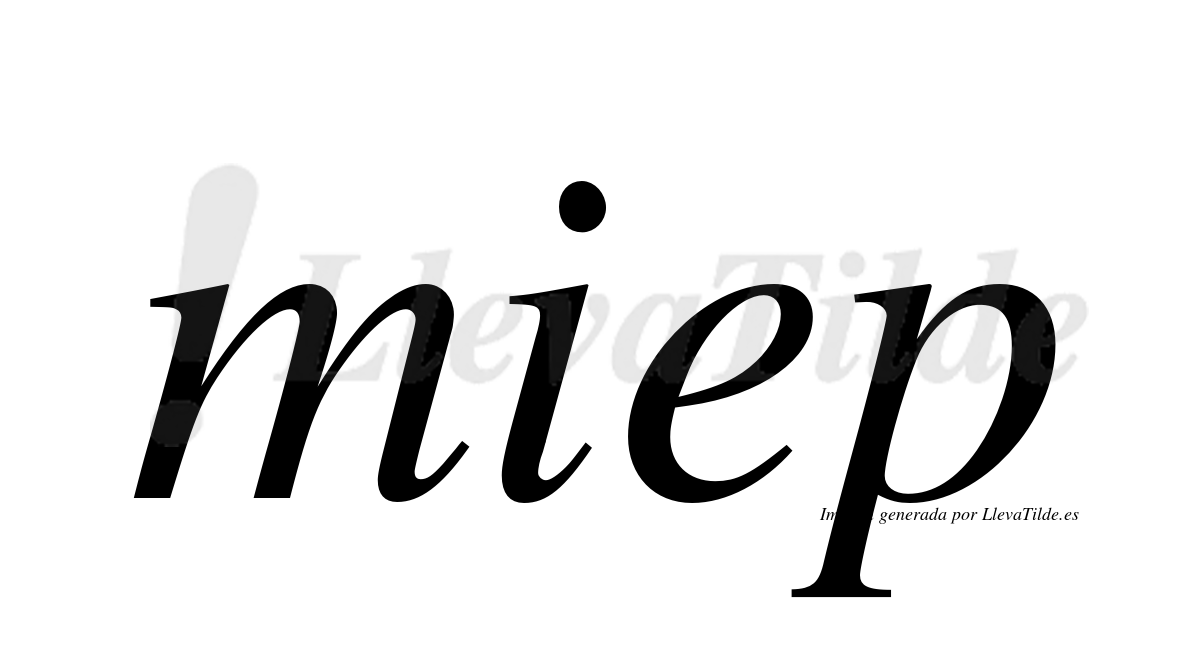 ¿Lleva tilde miep? | LlevaTilde.es