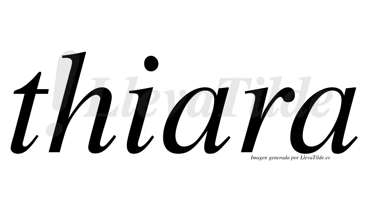 ¿Lleva tilde thiara? | LlevaTilde.es