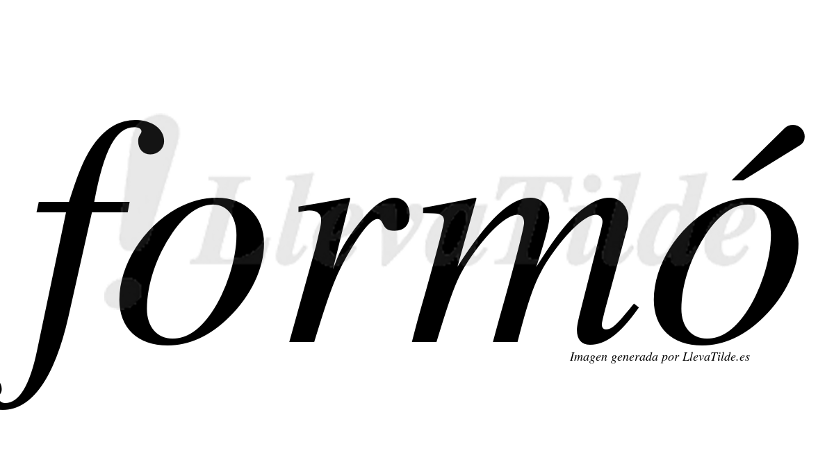¿Lleva tilde formó? | LlevaTilde.es
