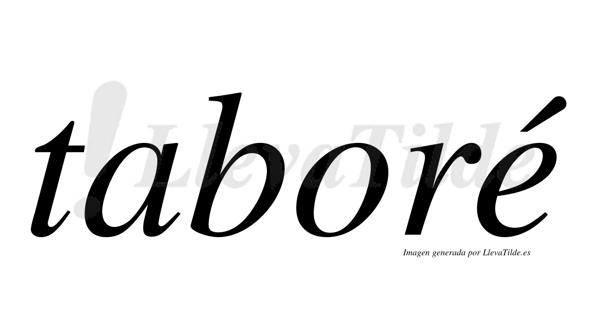 ¿Lleva tilde taboré? | LlevaTilde.es