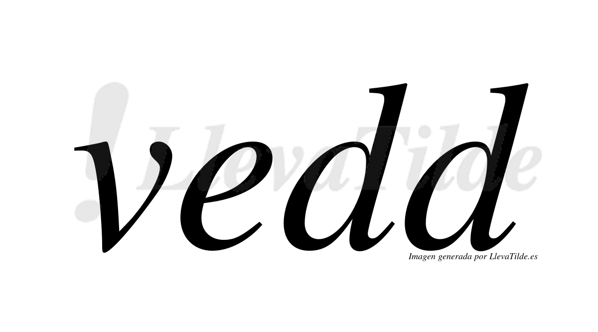 ¿Lleva tilde vedd? | LlevaTilde.es