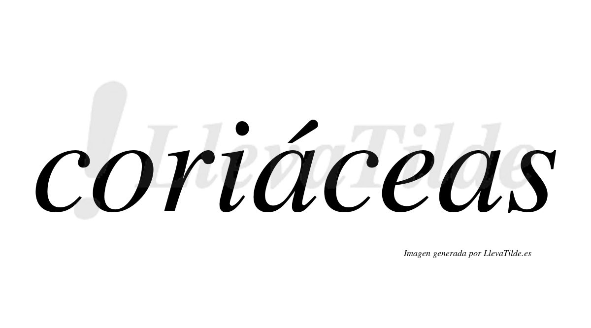 ¿Lleva tilde coriáceas? | LlevaTilde.es
