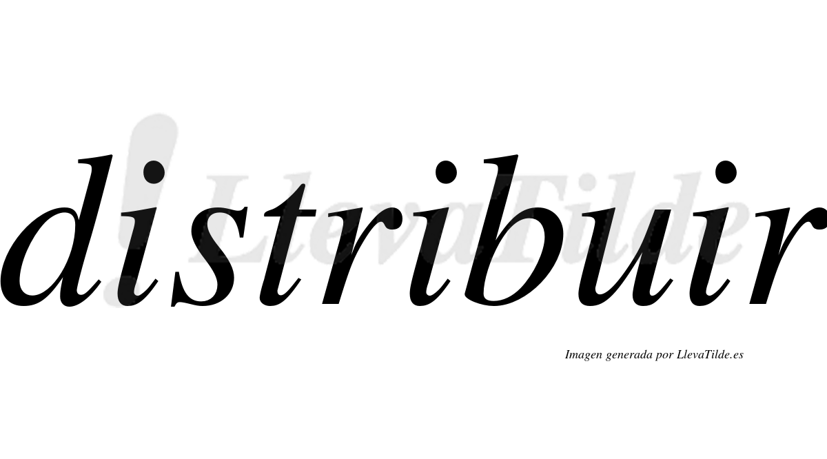 ¿Lleva tilde distribuir? | LlevaTilde.es
