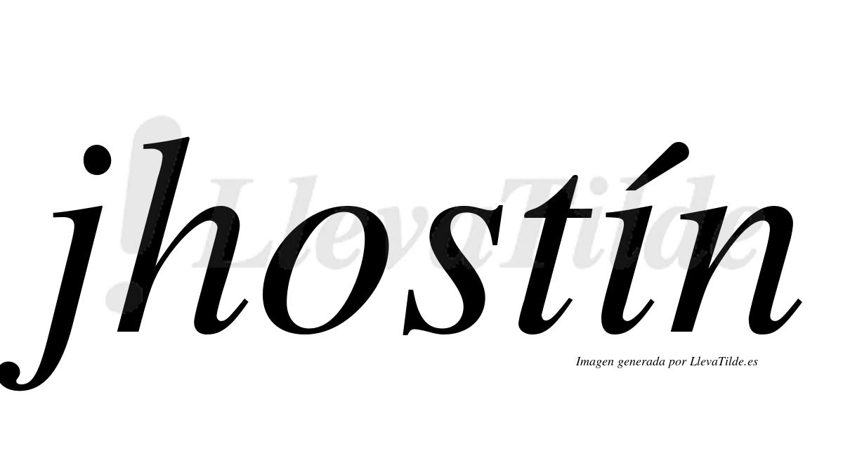 ¿Lleva tilde jhostín? | LlevaTilde.es