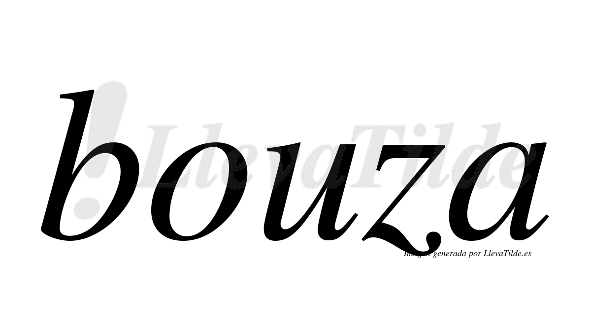 ¿Lleva tilde bouza? | LlevaTilde.es