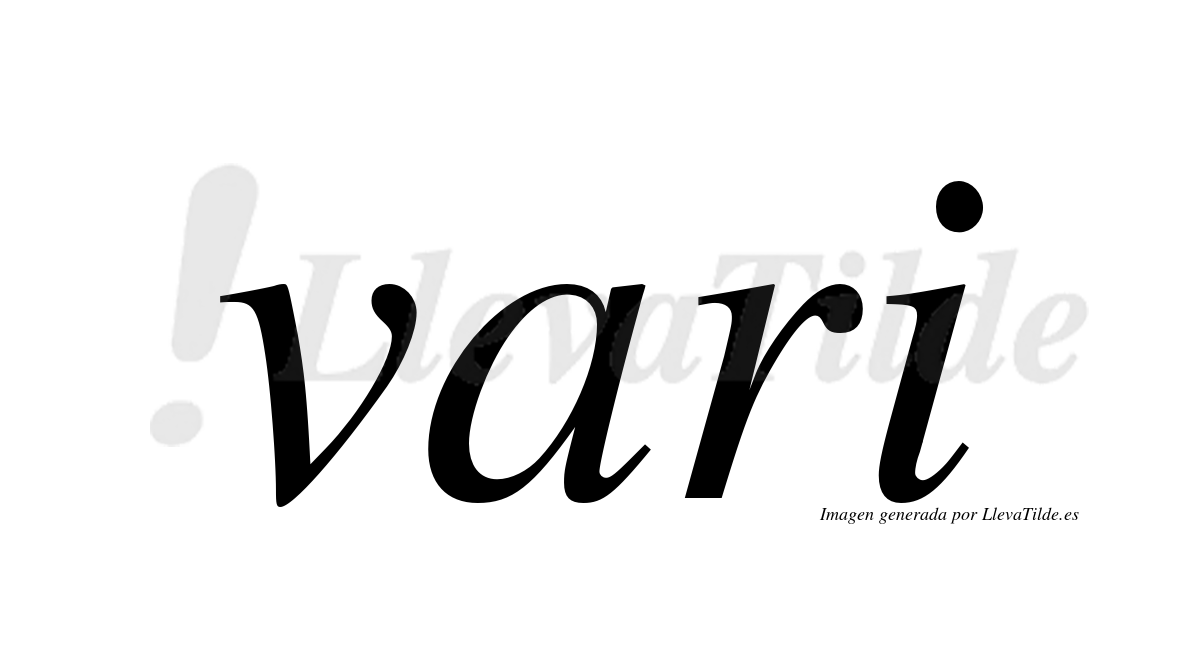 ¿Lleva tilde vari? | LlevaTilde.es