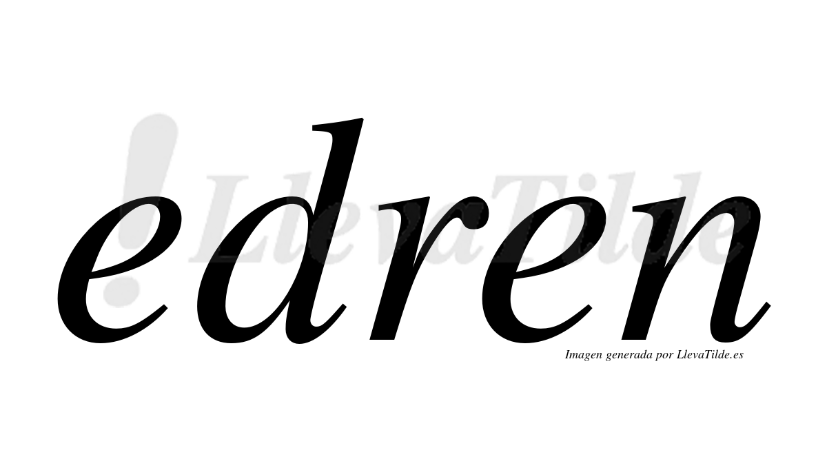 ¿Lleva tilde edren? | LlevaTilde.es