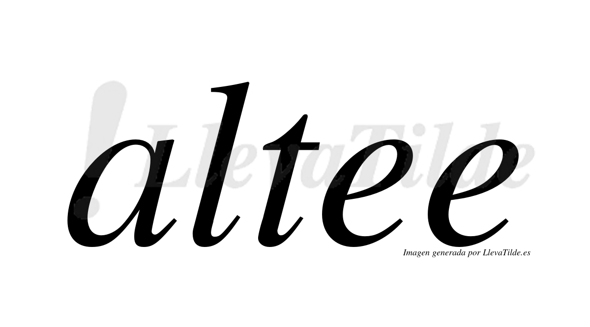 ¿Lleva tilde altee? | LlevaTilde.es