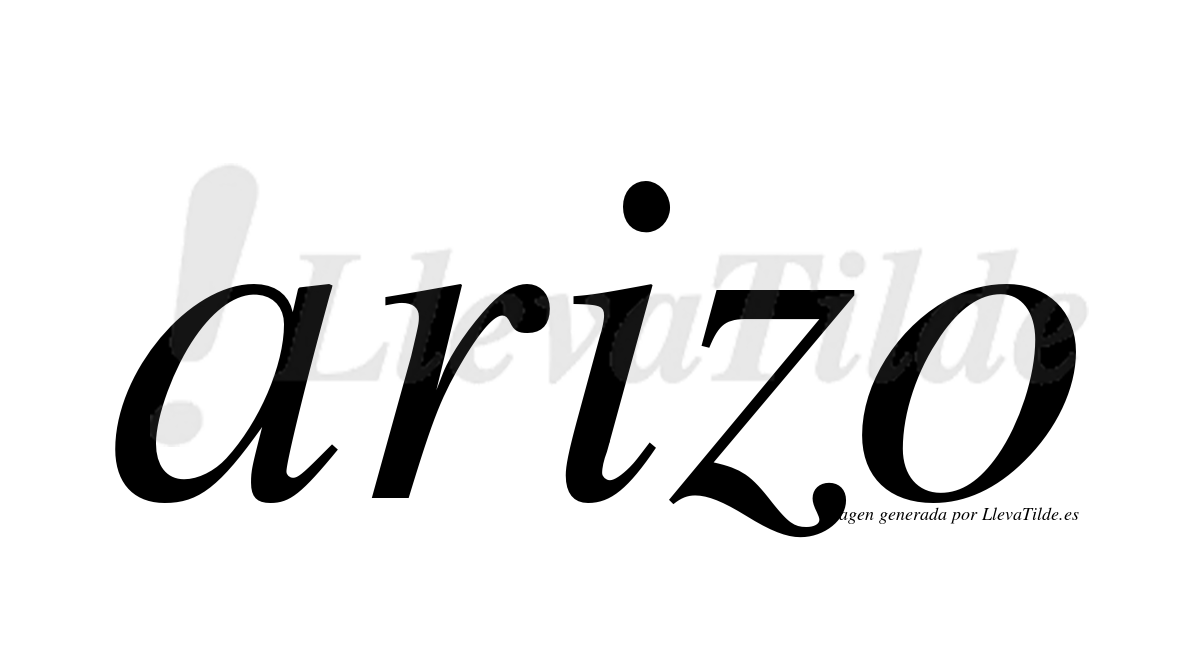 ¿Lleva tilde arizo? | LlevaTilde.es