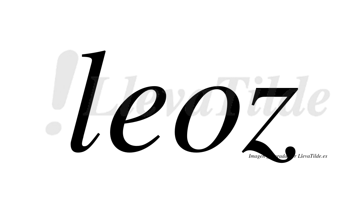 ¿Lleva tilde leoz? | LlevaTilde.es