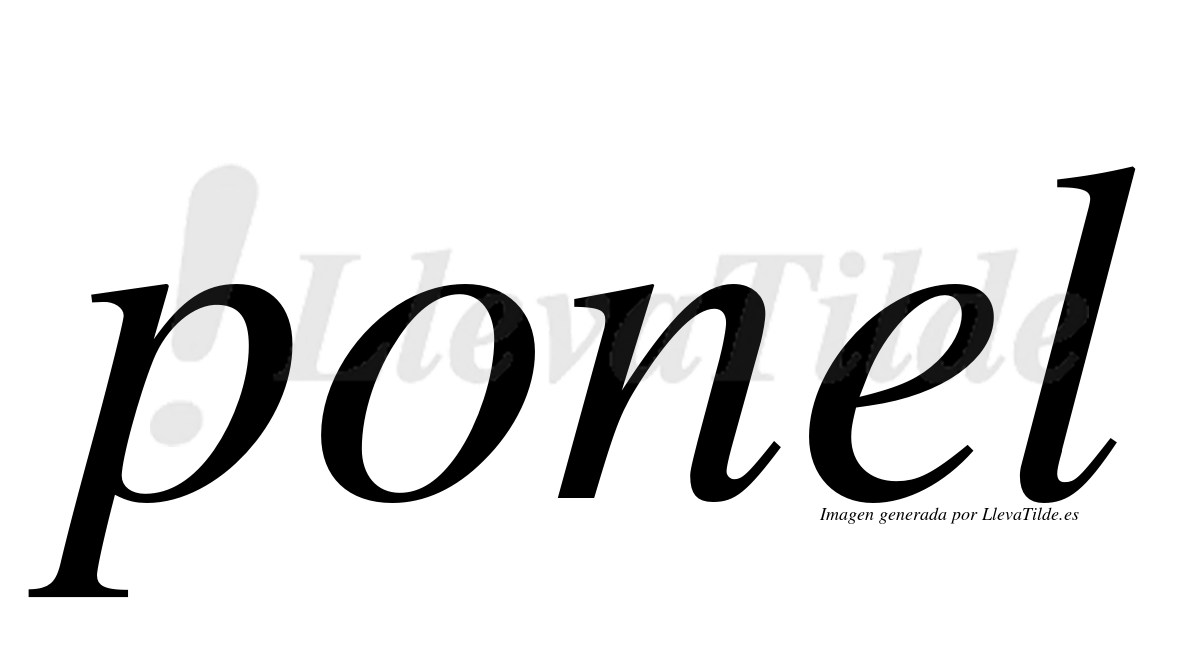 ¿Lleva tilde ponel? | LlevaTilde.es