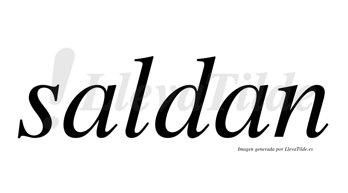 ¿Lleva tilde saldan? | LlevaTilde.es