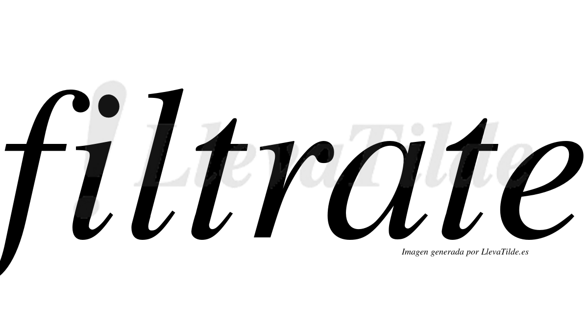 ¿Lleva tilde filtrate? | LlevaTilde.es