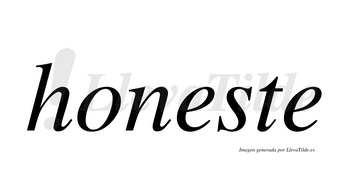 ¿Lleva tilde honeste? | LlevaTilde.es