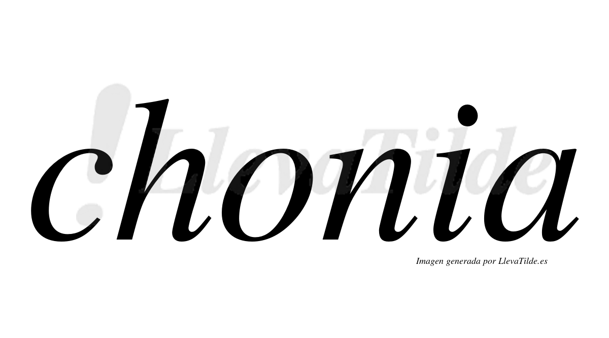 ¿Lleva tilde chonia? | LlevaTilde.es