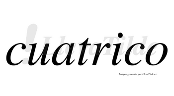 ¿Lleva tilde cuatrico? | LlevaTilde.es