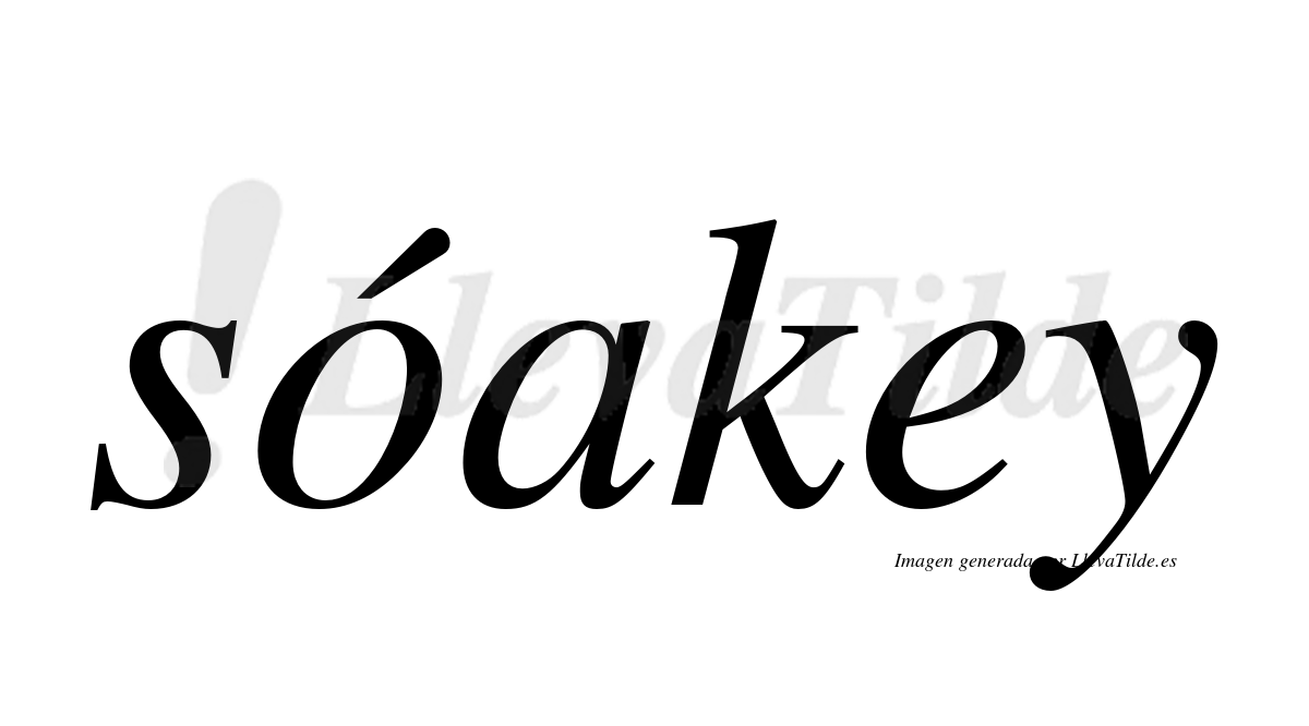 ¿Lleva tilde sóakey? | LlevaTilde.es