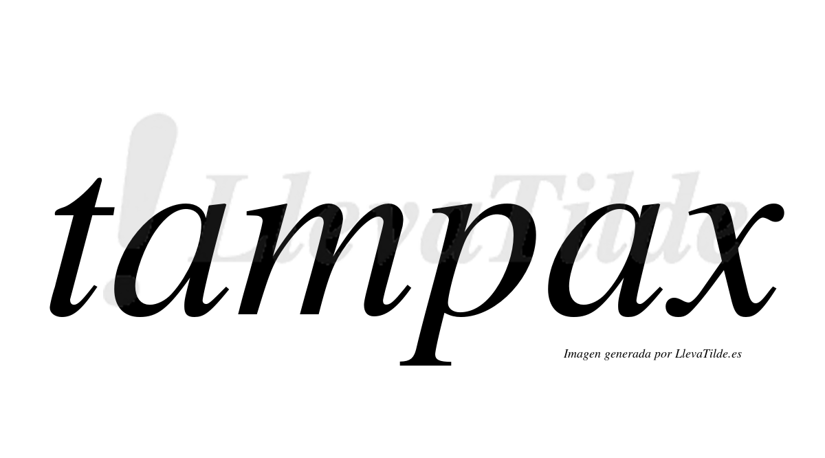 ¿Lleva tilde tampax? | LlevaTilde.es