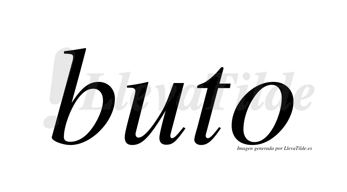 ¿Lleva tilde buto? | LlevaTilde.es