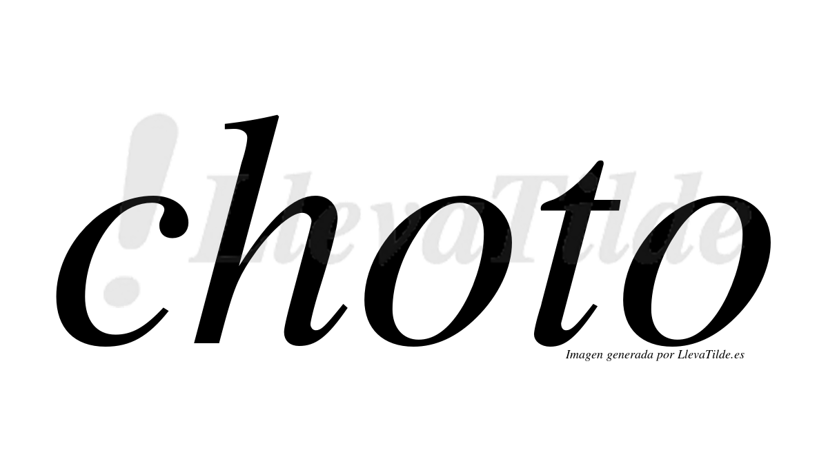 ¿Lleva tilde choto? | LlevaTilde.es