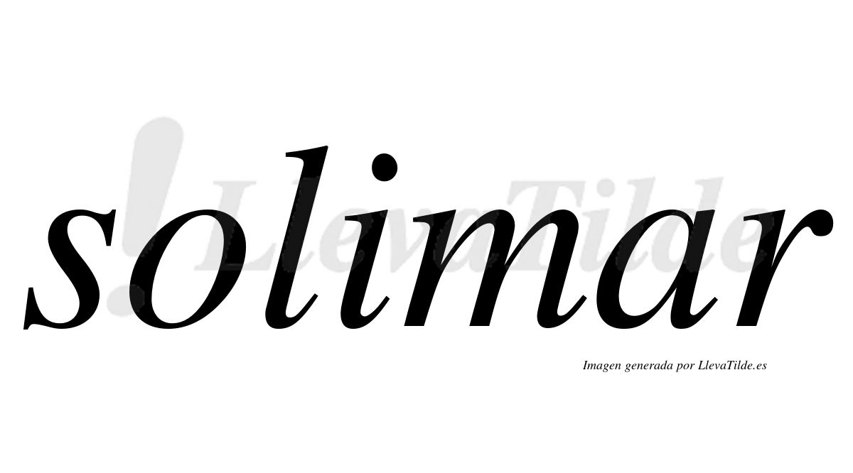 ¿Lleva tilde solimar? | LlevaTilde.es