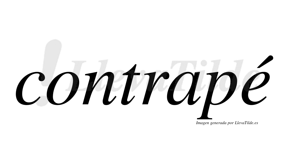 ¿Lleva tilde contrapé? | LlevaTilde.es